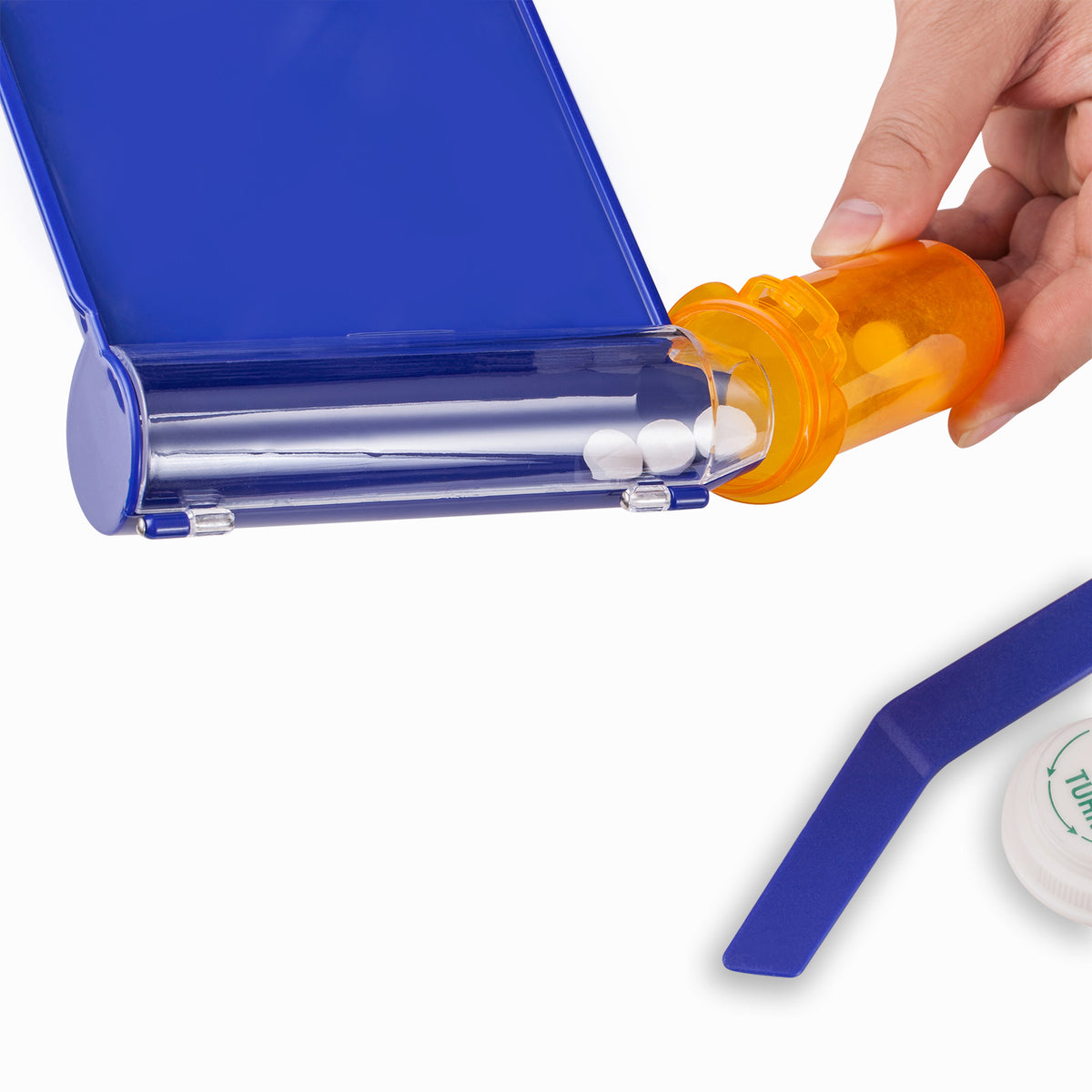 Right Hand Pill Counting Tray with Spatula (Blue) – Medarchitect