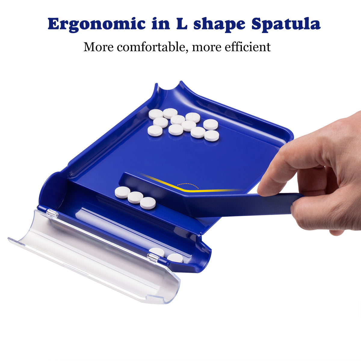 Right Hand Pill Counting Tray with Spatula (Blue) – Medarchitect
