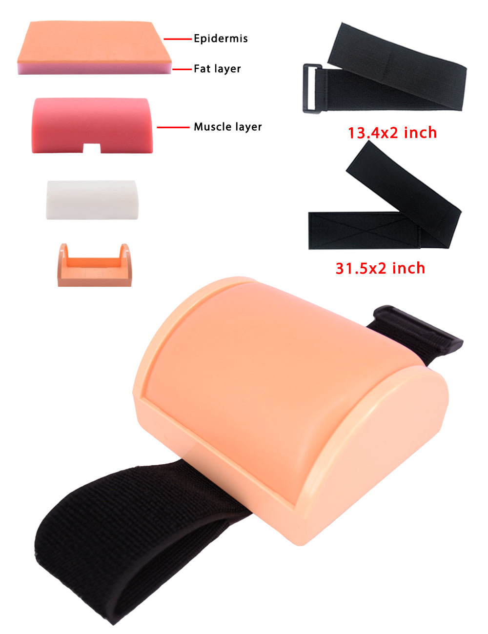 Intramuscular Injection Training Pad Model with 3 Skin Layers Injectio ...