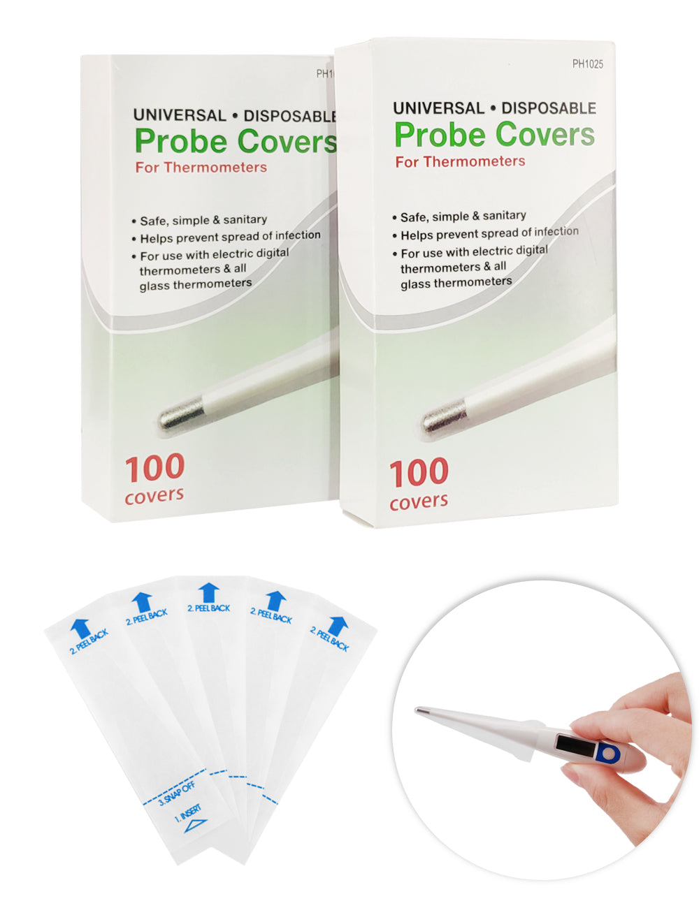 Medarchitect 200 Covers Digital Thermometer Probe Covers for Universal
